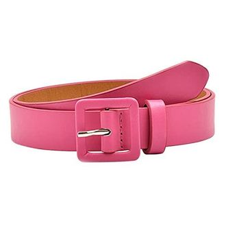 Generic Ceinture Femme - Ceinture Femme en Simili Cuir &Eacute;l&eacute;gante avec Bouton Carr&eacute; D&eacute;coratif pour Tenue Jean et V&ecirc;tements Mode Accessoire Polyvalent