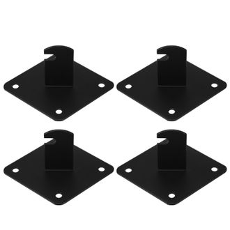 Holibanna VALICLUD 4 St&uuml;ck 4 St&uuml;ck Wandhalterungen f&uuml;r Drahtgitterpaneele Metall Gitterwandhalterungen mit Dreibein St&uuml;tze Lager und Garderoben Displayzubeh&ouml;r f