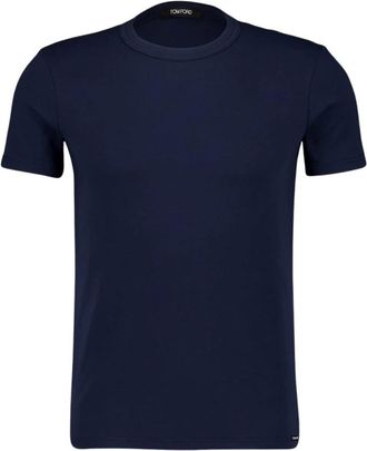 Tom Ford Homme, Tops, Bleu, Taille: S T-shirt en coton stretch
