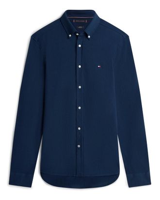 Tommy Hilfiger Strickhemd aus leicht elastischer Baumwolle, Regular Fit in