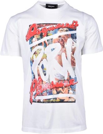 Dsquared2 Homme, Tops, Blanc, Taille: M T-Chemises