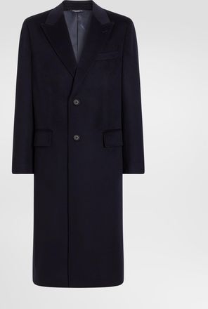 Dolce & Gabbana Mantel Aus Wolle Mit Einreihigem Verschluss - Mann M&auml;ntel Und Jacken Blau 50