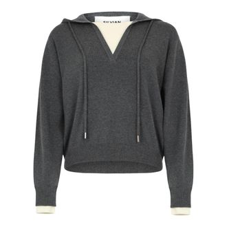 Silvian Heach Delis Hoodie - - Sweatshirts & Hoodies - Damen - Grau - 2XS