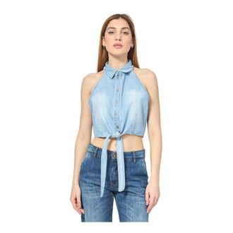 Gaud&igrave; Damen, Oberteile, Blau, LGr&ouml;&szlig;e