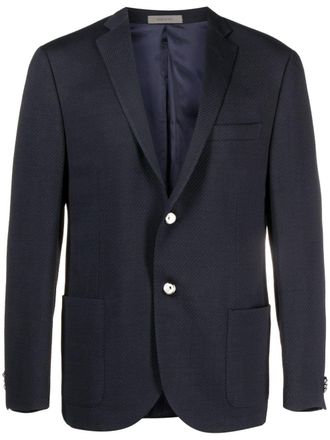 Corneliani blazer &agrave; simple boutonnage - Bleu