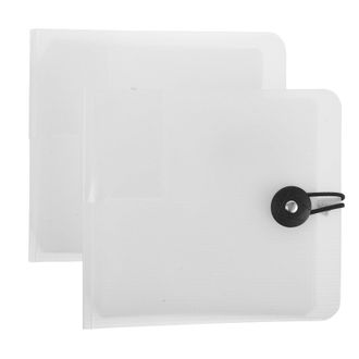 Pretyzoom 2 St&uuml;ck CD H&uuml;llen aus Transparentem Kunststoff mit 12 F&auml;chern CD Organizer mit Schnallenverschluss Kompakte Aufbewahrung DVDs und Spiele Tragbar f&uuml;r A
