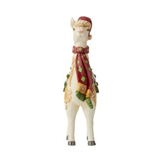 Enesco Jim Shore Heartwood Creek Figur FA-La-Lama mit Schal, 14 cm, Mehrfarbig