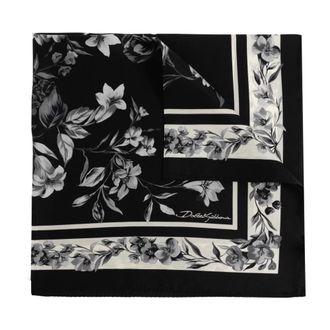 Dolce & Gabbana Flower bouquet-print Seidenschal 70x70 - - Accessories - Herren - Schwarzk - ONE SIZE