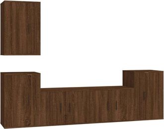 Les Tendances Ensemble de meubles TV 5 pcs Chêne marron Bois dingénierie