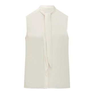 Tory Burch &Auml;rmellose Bluse mit Schleife - - Blouses & Shirts - Damen - Wei&szlig; - M