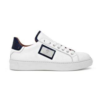 Billionaire Boys Club Homme, Chaussures, Blanc, Taille: 46 EU Baskets basses en cuir nappa imprim&eacute; croco