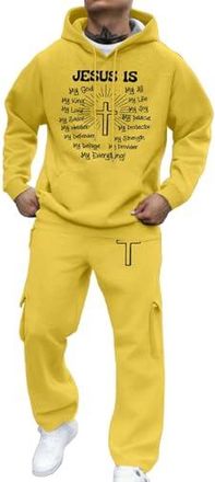 Generic Surv&ecirc;tements pour hommes imprim&eacute;s &agrave; manches longues sweat &agrave; capuche ensembles de jogging d&eacute;contract&eacute;s sport jogging hauts pantalons assortis v&ecirc;tements