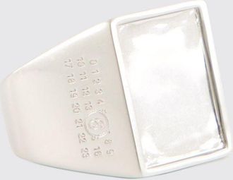 Maison Margiela Bague rectangulaire en laiton avec logo num&eacute;rique grav&eacute;
