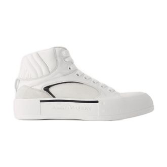 Alexander McQueen Mens Quilted Calfskin Sneaker White