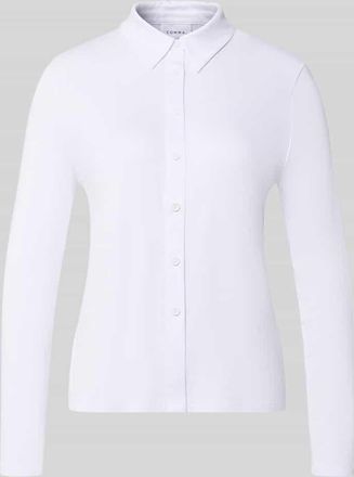 Comma Slim Fit Hemdbluse aus Viskose-Mix