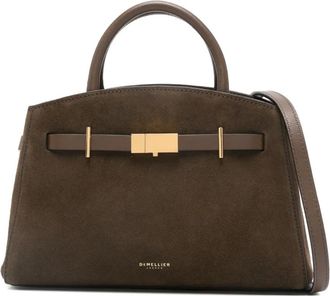 DeMellier small Hudson suede tote bag - Braun