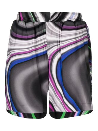 Limitato Shorts mit Wirbel-Print - Schwarz