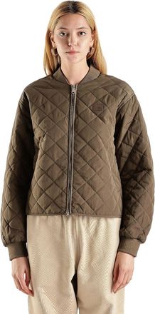 Calvin Klein Damen Bomberjacke Quilted Jacket Dünn, Grün (Tarmac), XL