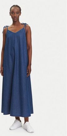 Pieces Jeanskleid Tenim 17157940 Dunkelblau Loose Fit