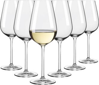 Ritzenhoff 6311002 Weißweinglas 300 ml - Serie Glanzlicht - 6 Stück im Geschenk-Set - schick-modern - Made in Germany