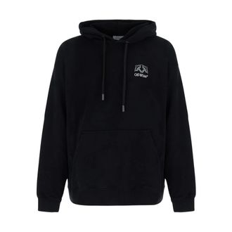 Off-white Logo-Print Baumwoll-Hoodie - - Sweatshirts & Hoodies - Herren - Schwarzk - M
