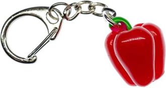 Miniblings Les légumes de poivrons la cuisson des aliments rouge - bijoux faits main de mode I I pendentif Porte-clé Porte-clés Porte-clef