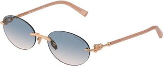 Tiffany & Co. Ovale Metallsonnenbrille - - Accessories - unisex - Gelb - 56 MM