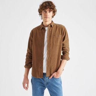 Faguo Chemise classique en coton bio camel