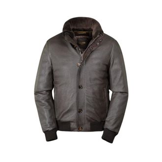 Moorer Homme, Vestes, Brun, Taille: L Blouson aviateur rembourr&eacute; Precious