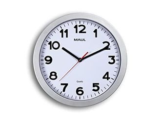Maul Maul Horloge Murale MAULstep 30 cm, Horloge &agrave; Quartz &Eacute;l&eacute;gante, Horloge Classique pour Le Bureau, lAtelier et &agrave; la Maison, Bonne Lisibilit&eacute; &Eacute;galement d