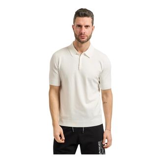 HUGO BOSS Homme, Tops, Blanc, Taille: 2XL Polo en maille avec patte de boutonnage cach&eacute;e