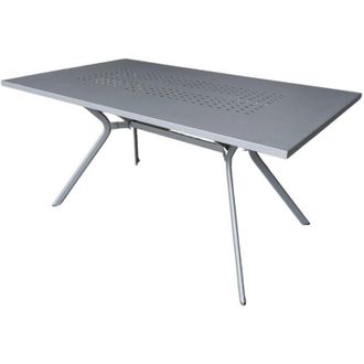 Altobuy Altobuy - beraka - Table de jardin en acier gris trait&eacute; anti-corrosion