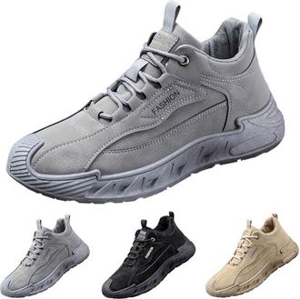 Generic Chaussures de sport pour homme - Noires - Chaussures de loisirs - Semelle &eacute;paisse - Antid&eacute;rapantes - Chaussures de sport - Chaussures de randonn&eacute;e - L