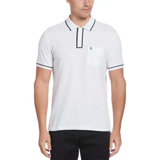 Original Penguin Earl Poloshirt f&uuml;r Herren, Bio-Baumwolle, kurz&auml;rmlig (Wei&szlig;)