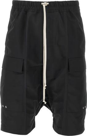 Rick Owens drawstring cargo-pocket shorts - Schwarz