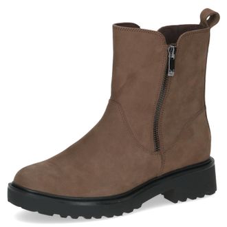 Caprice Caprice Damen Stiefeletten aus Leder mit Thermosohle, Beige (Taupe Nubuc), 41 EU