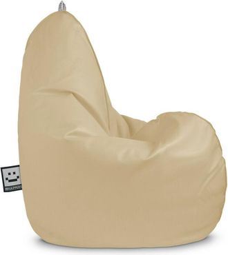 Happers Happers - Pouf Poire Relax Similicuir Indoor Écru xl