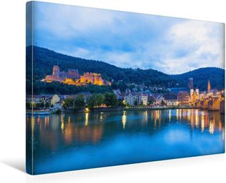Calvendo Premium Textil-Leinwand 45 x 30 cm Quer-Format Heidelberg am Neckar | Wandbild, HD-Bild auf Keilrahmen, Fertigbild auf hochwertigem Vlies, Leinwanddru