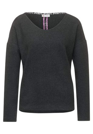 Street One Damen 315688 T-Shirt, Anthracite Melange, 40