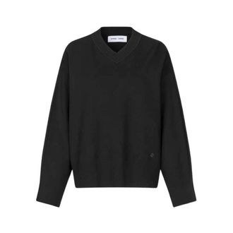 Sams&oslash;e & Sams&oslash;e Salissy Col en V - Femme - Pulls - Noir - Taille: 36 FR