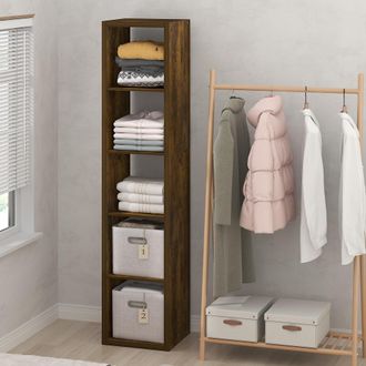 Furinno Cubic Kleiderschrank-Organizer und Aufbewahrungssystem, 5-teiliges W&uuml;rfel-System, offene Regale, extra Dicker Rahmen f&uuml;r Kleiderschrank, Schlafzimmer,