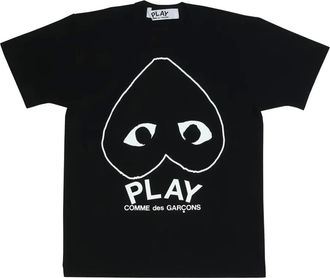 Comme Des Garçons t-shirt à imprimé coeur - Noir