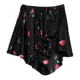 Ganni Bedruckter Minirock - - Skirts - Damen - Schwarzk - S
