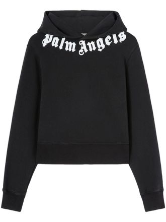 Palm Angels Hoodie mit Logo-Print - Schwarz