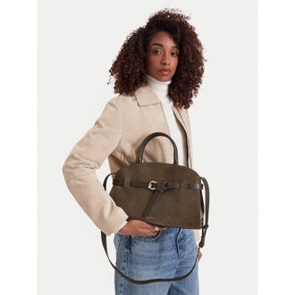 Coccinelle Handtasche Coccinelle TLB Coccinellesabine Suede Bi E1 TLB 18 04 01 Khakifarben