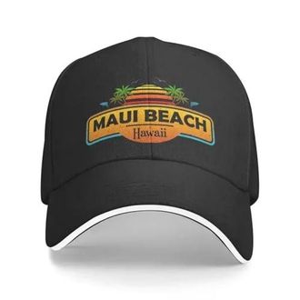 Generic Casquettes de Baseball pour Hommes Hommes, Casquette de Baseball Fashion Maui Beach Hawaii pour Femmes Palmiers tropicaux r&eacute;glables Sunset Dad Hat Per