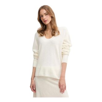 Benetton Femme, Pulls, Beige, Taille: 42 FR Pull col en V