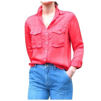 Mason's Satin Safari Hemd - - Blouses & Shirts - Damen - Orange - S