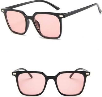 Generic Lunettes de soleil masculines et féminines tendance pour femmes, lunettes de soleil vintage rétro pour femmes, noir rose 2026