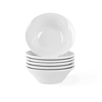 Holst Porzellan MA 338 PACK 6 Porzellan Angebots-Set M&uuml;slischalen 17,0 x 5,5 cm 0,60 l, Weiss, 6 St&uuml;ck